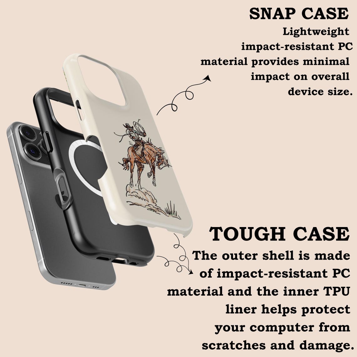 Western Cowboy Phone Case, Cowboy, Country,iphone 16 15 14 13 12 11 7 8 ...