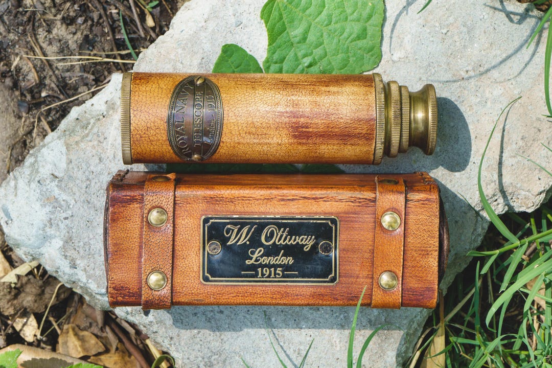W. OTTWAY London 1915 Royal Navy Brass Telescope: Vintage Nautical ...