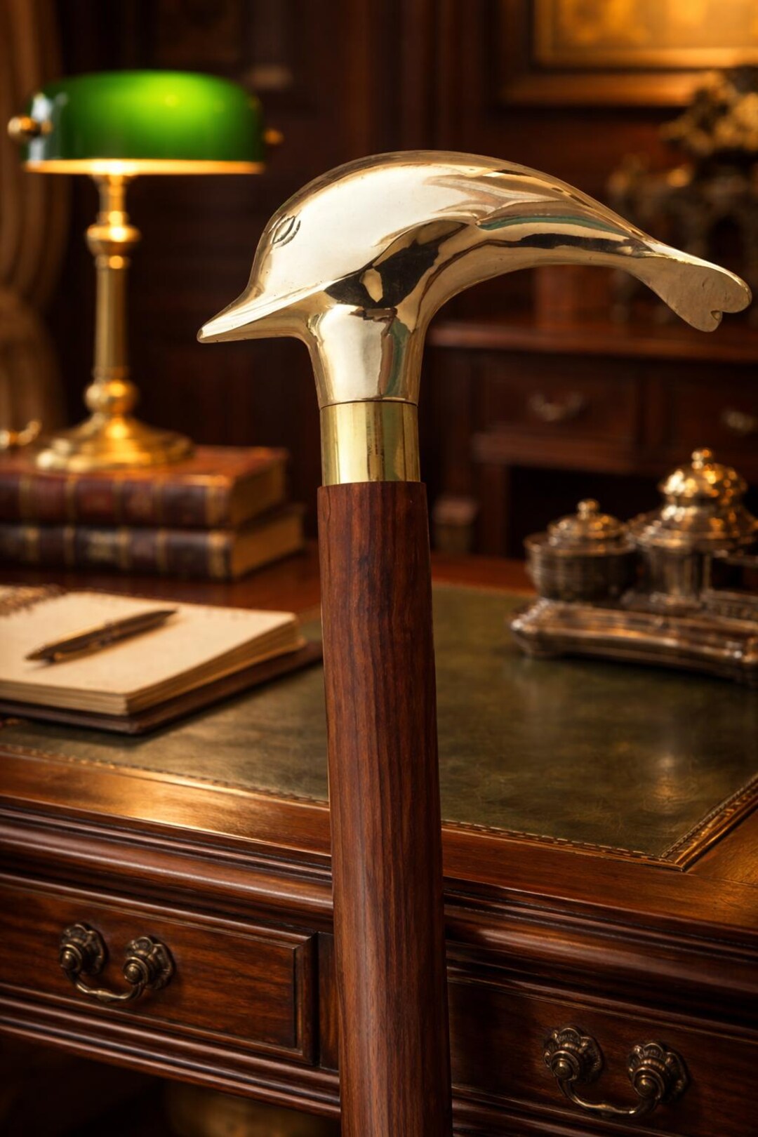 Brass Dolphin Handle Walking Stick Fancy Party Dress Walking Cane ...