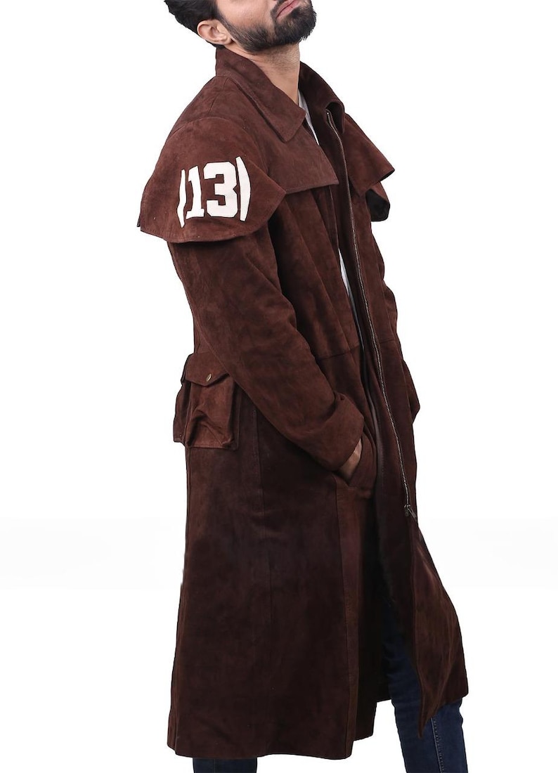 New Vegas NCR Veteran Ranger A7 Fallout Brown Duster Coat | Brown Suede ...