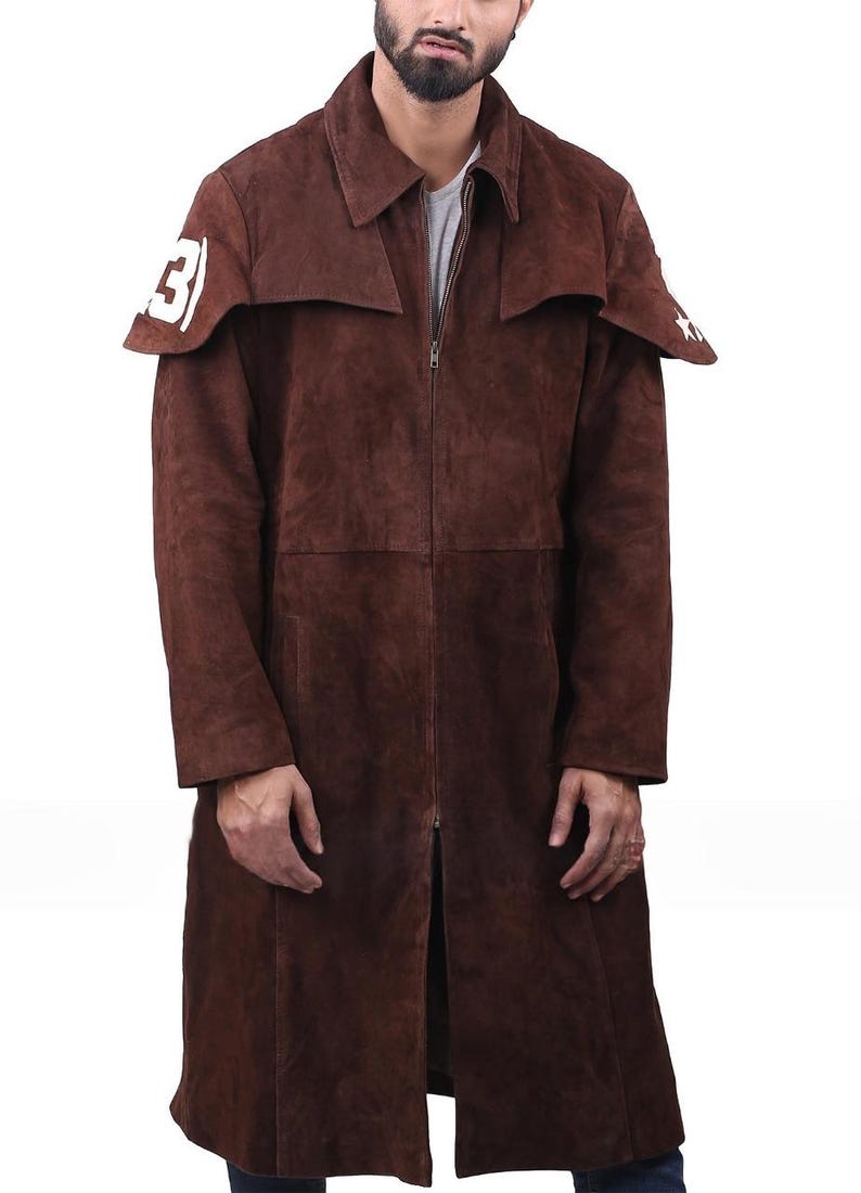 New Vegas NCR Veteran Ranger A7 Fallout Brown Duster Coat | Brown Suede ...