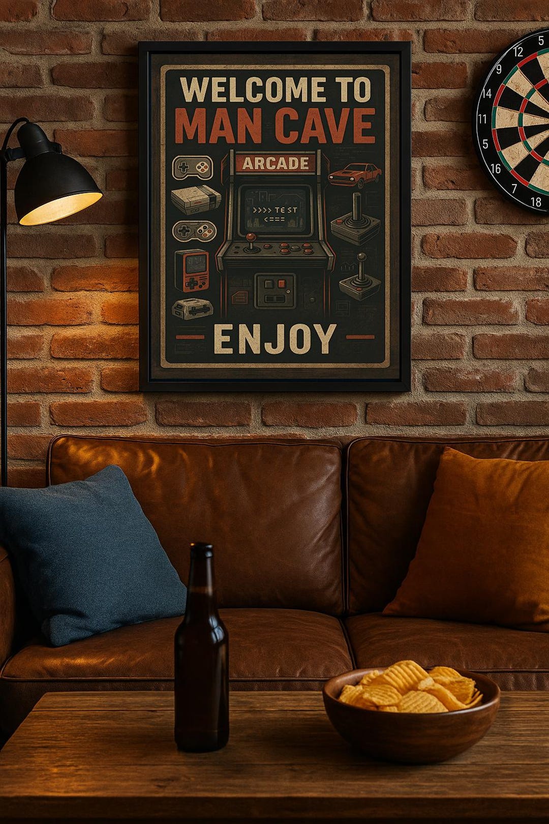 Retro Arcade Man Cave Sign: Gamer Room Decor (digital Download) - Etsy