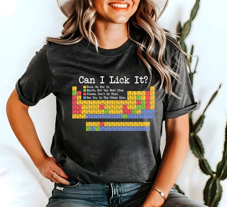 Funny Chemistry V-neck T-shirt: Periodic Table Science Gift - Etsy