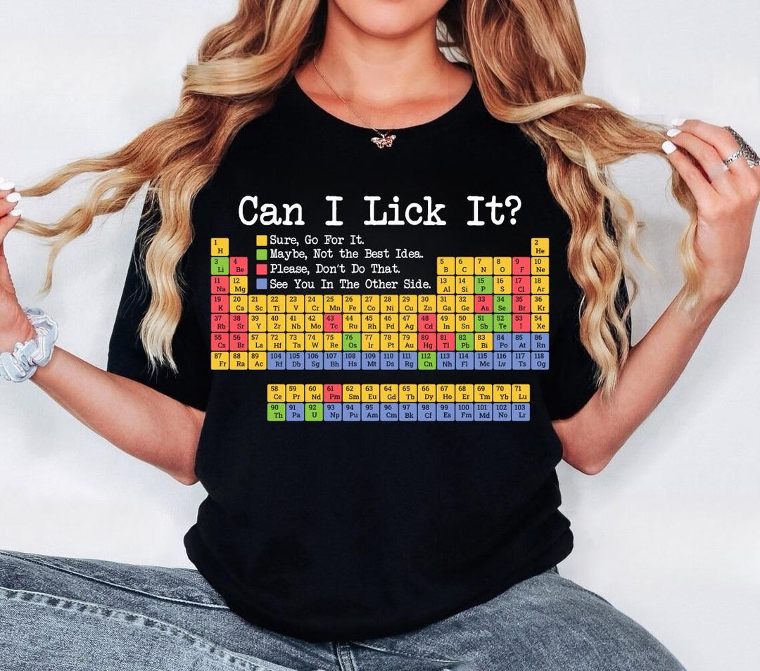 Funny Chemistry V-neck T-shirt: Periodic Table Science Gift - Etsy