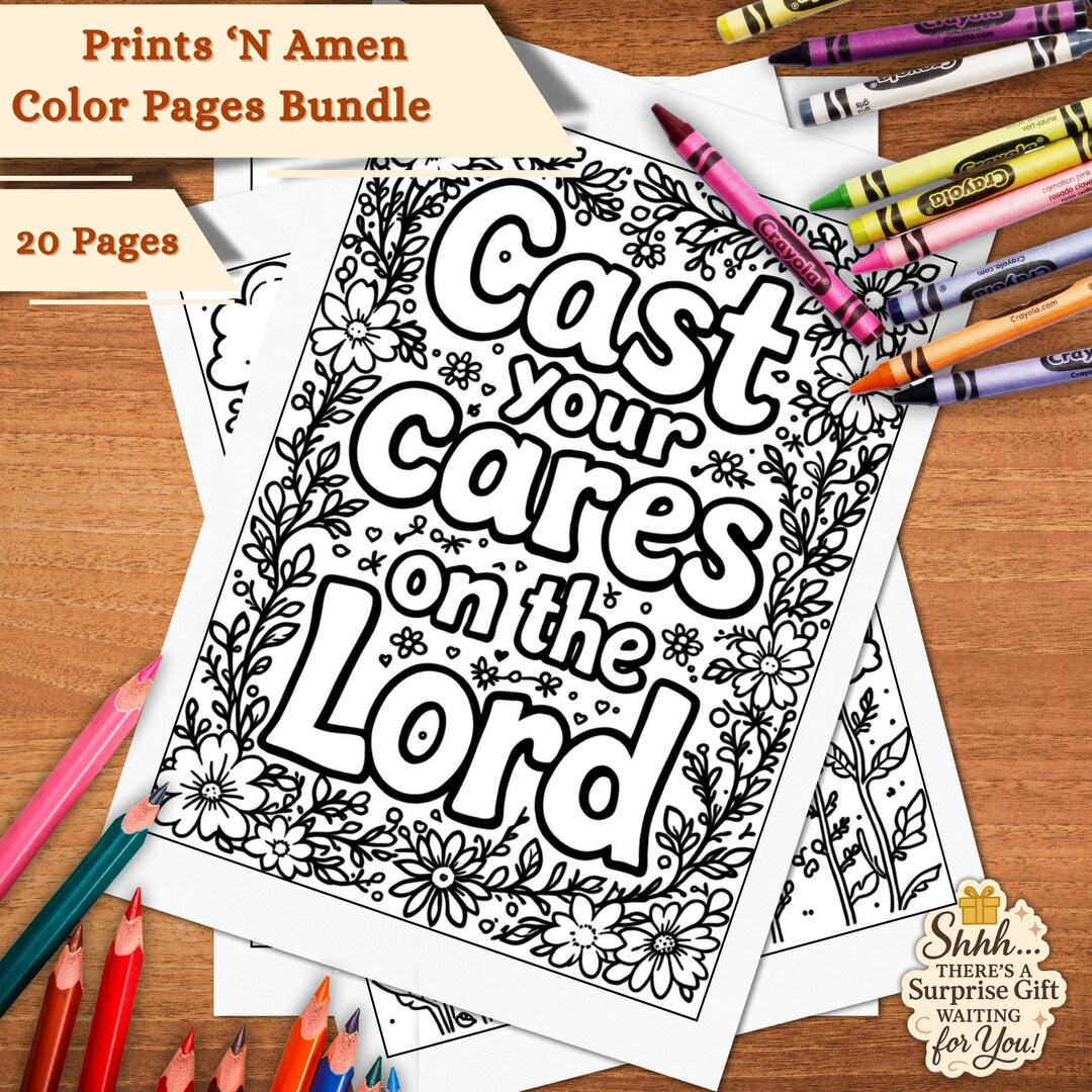 Encouraging Bible Coloring for Kids – Kawaii Scripture Doodles, Faith ...