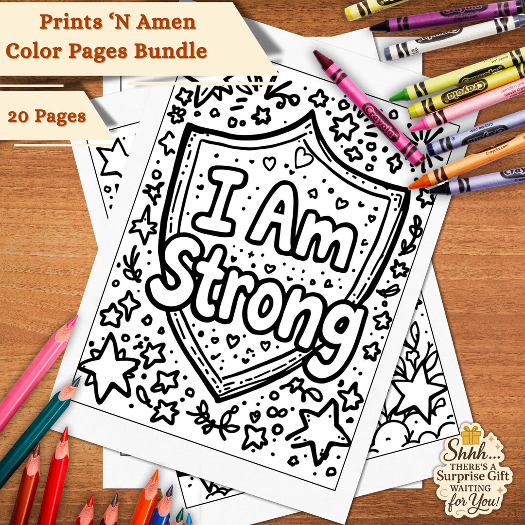Christian Affirmation Coloring for Teens & Adults – Playful Doodle ...