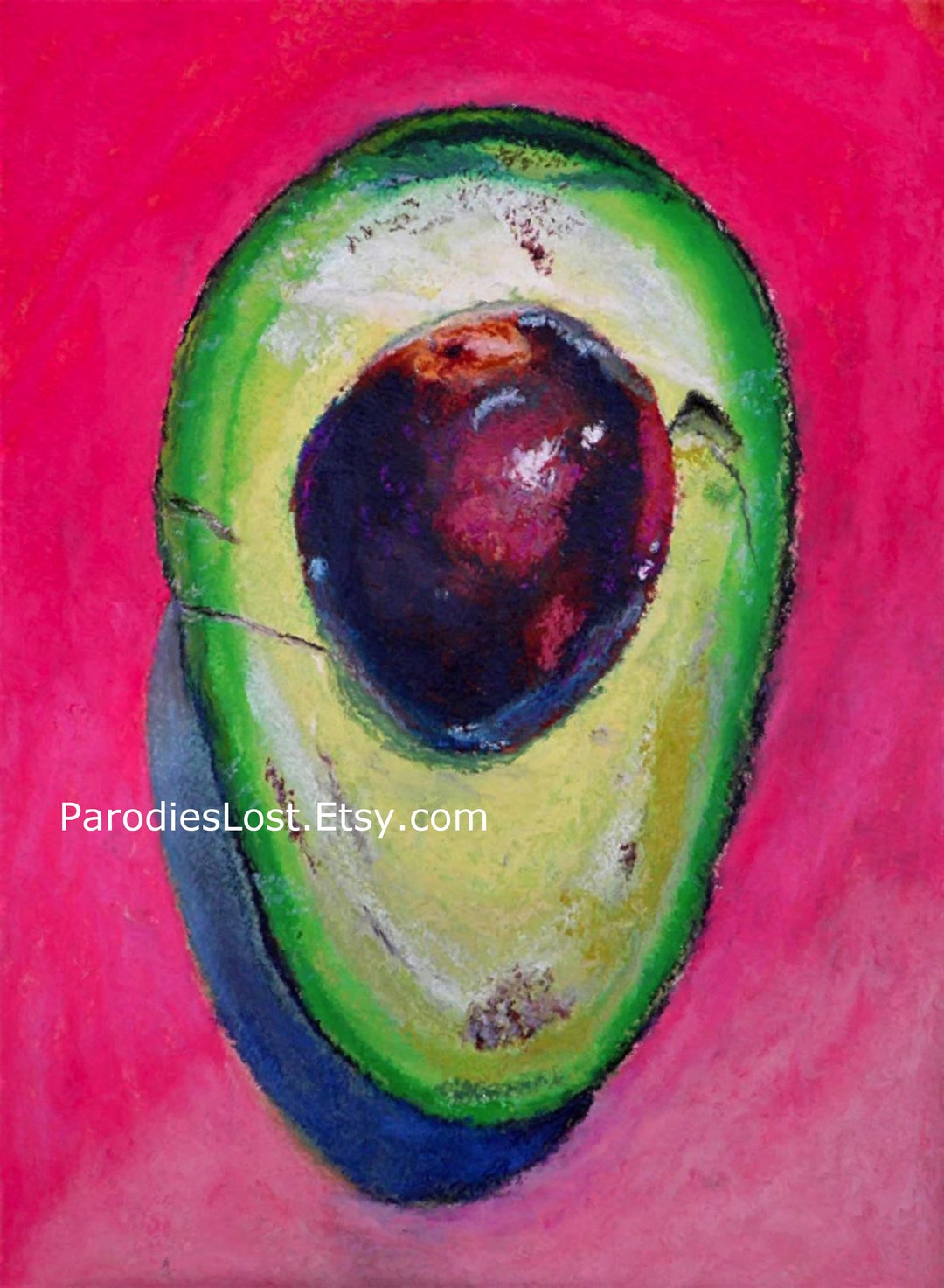 AVOCADO Print From Original Pastel Painting Guacamole Fruit Vegetable ...