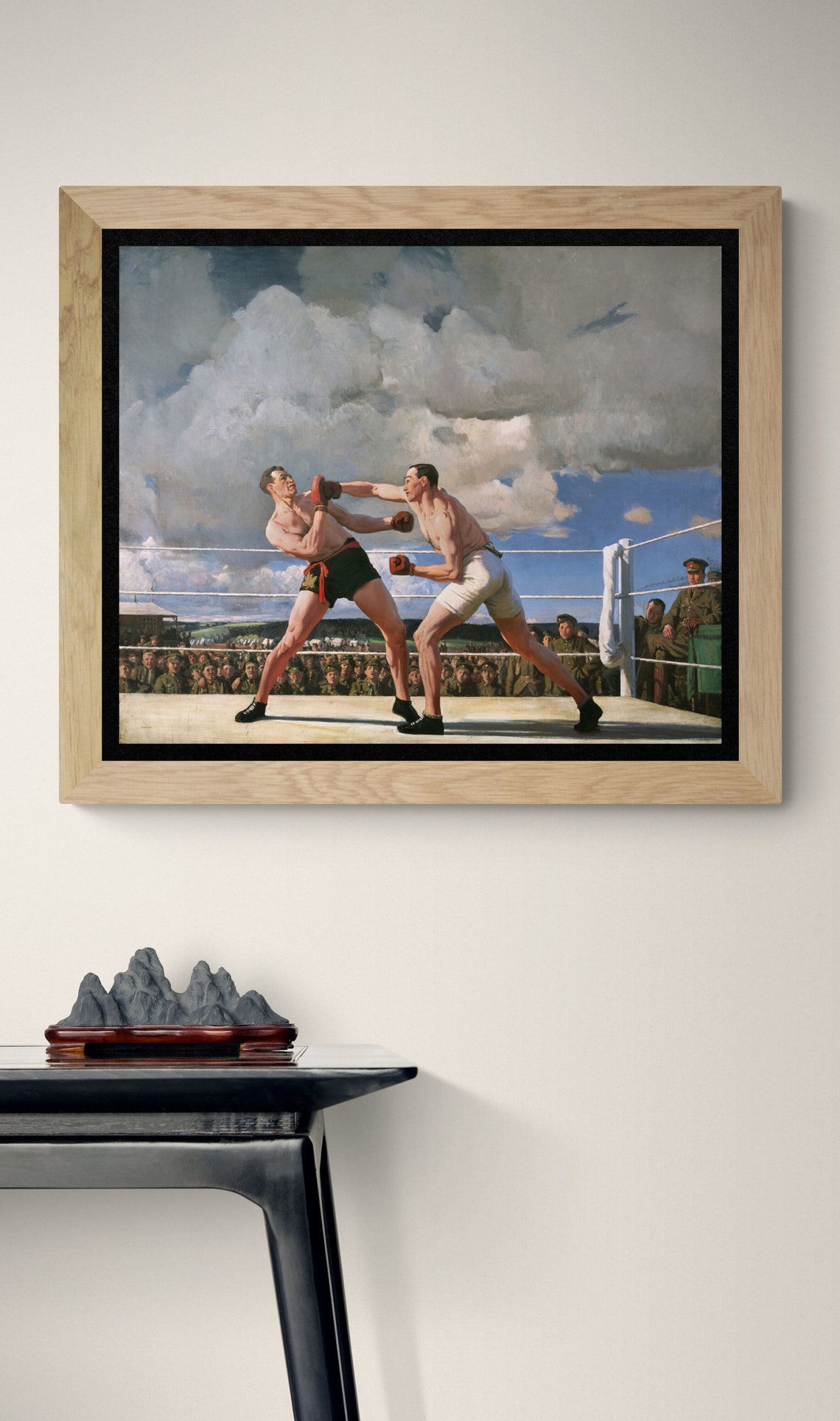 MALE SEMI NUDE Boxers Laura Knight Print 19-20th Century English Oil ...