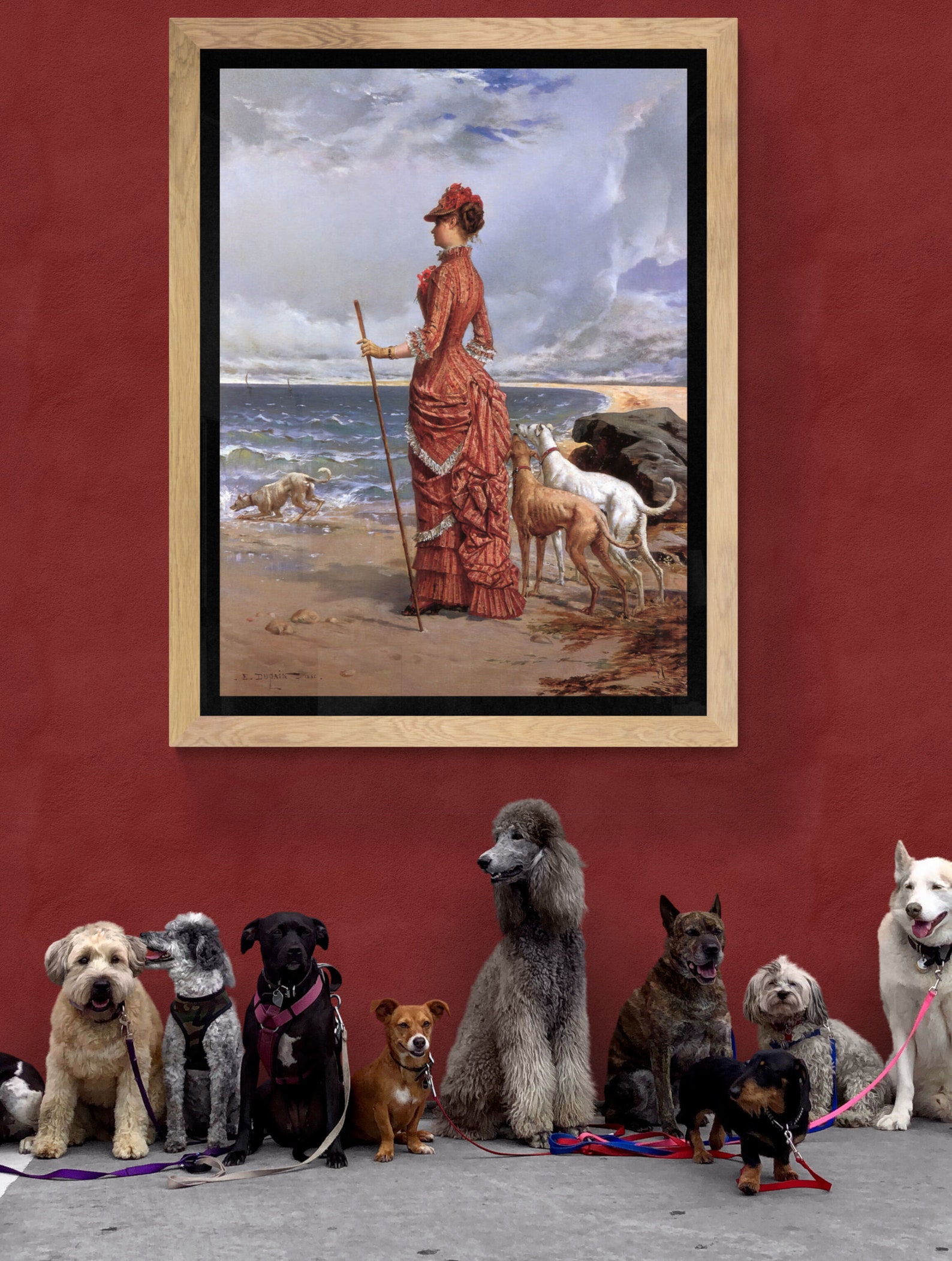 GREYHOUND DOG With Elegant Lady Woman Print Great Masters Pet - Etsy