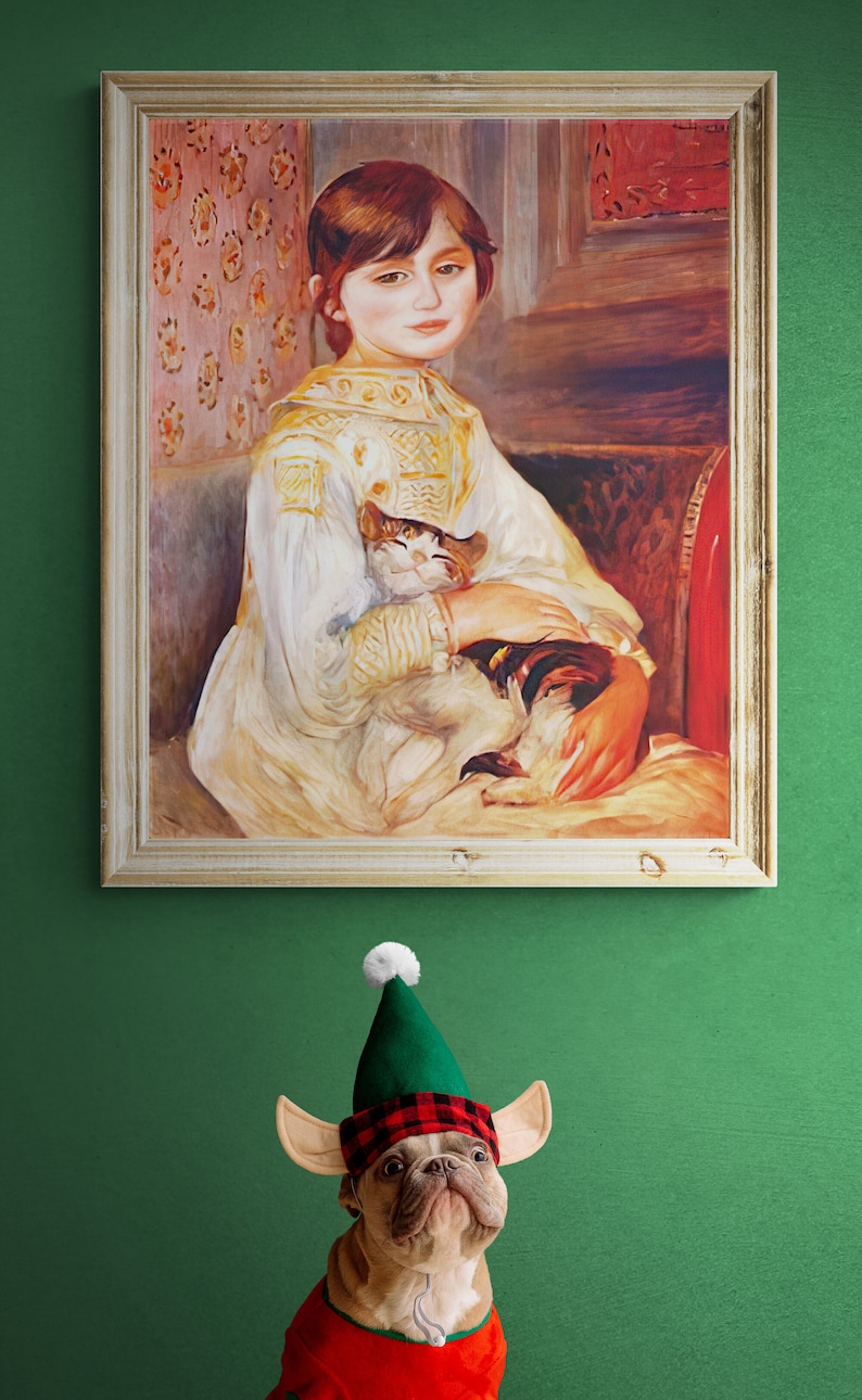 GIRL With CAT Pierre-auguste RENOIR Child Print Impressionist - Etsy