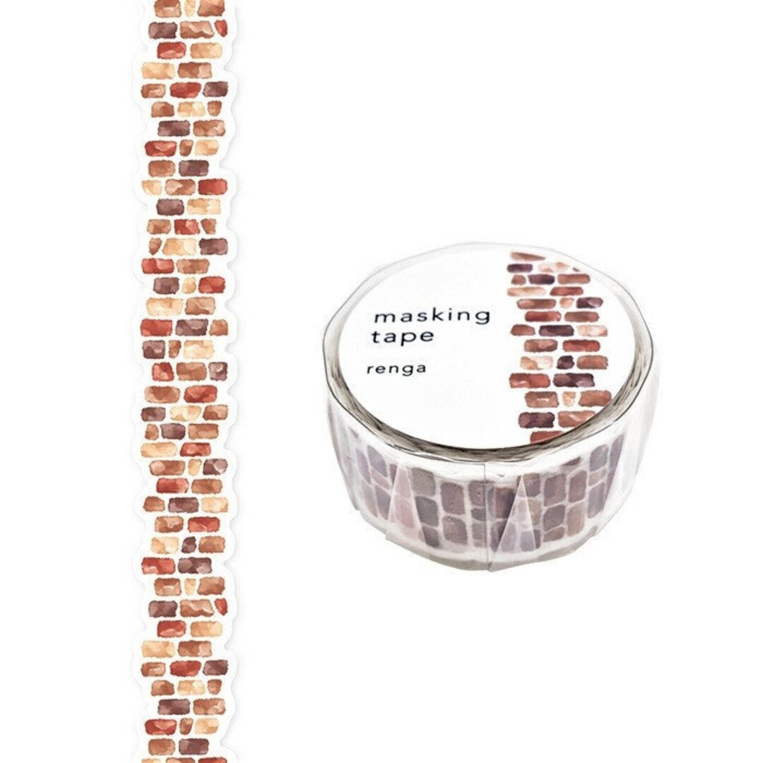 Brick Wall Renga DIE-CUT VERTICAL 3/4 Washi Roll Mind Wave Journal ...