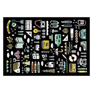 Eric Small Things Postcard black Erico Matsubara Papier Platz | Etsy