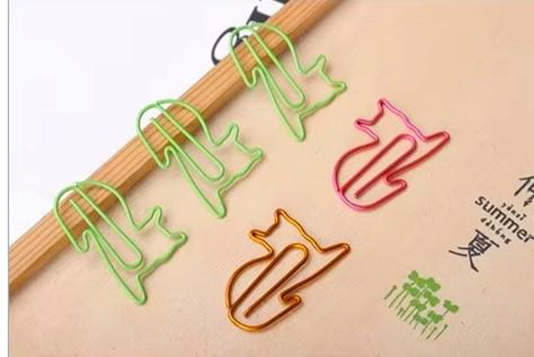Paper Clips: LUV KITTY set of 4 Size 1.3 X 1 Journal Planner Scrapbook ...