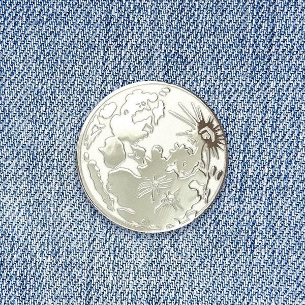 Full Moon Brooch - Etsy