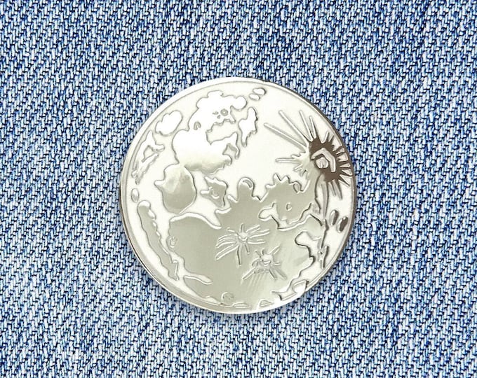 Moon Glow in the Dark Enamel Pin - Etsy Canada