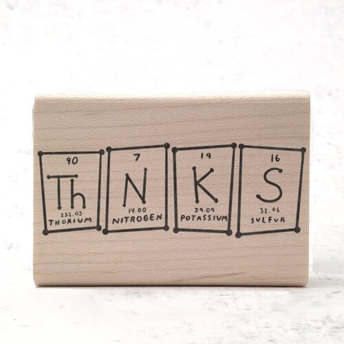 Periodic Table RUBBER STAMP Science Stamp Scientific Stamp | Etsy