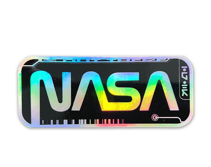 Cyberpunk NASA Worm Holographic Vinyl Decal Astropunk / - Etsy