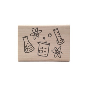 Lab Glassware Rubber Stamp Chemistry Teacher Stamp Beaker - Etsy