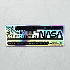 Not NASA Holographic Vinyl Decal - Cyberpunk Laptop Sticker ...