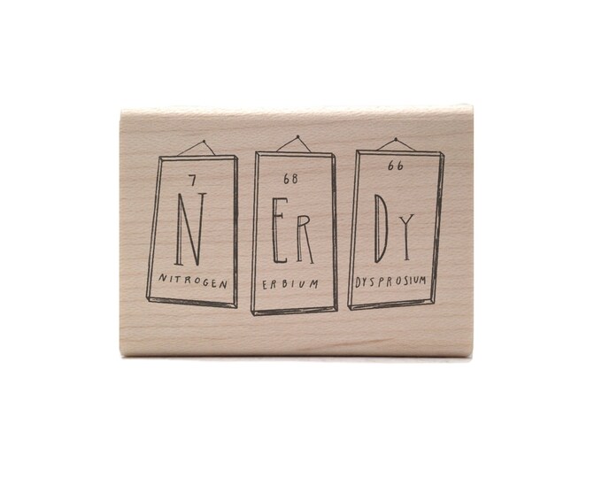 Nerdy Elements Rubber Stamp STEM Chemistry Teacher Stationery Periodic ...