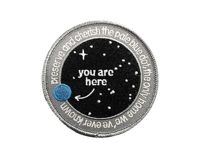 Pale Blue Dot Patch - - Cosmos Expedition Patch - Space Mission Jacket ...