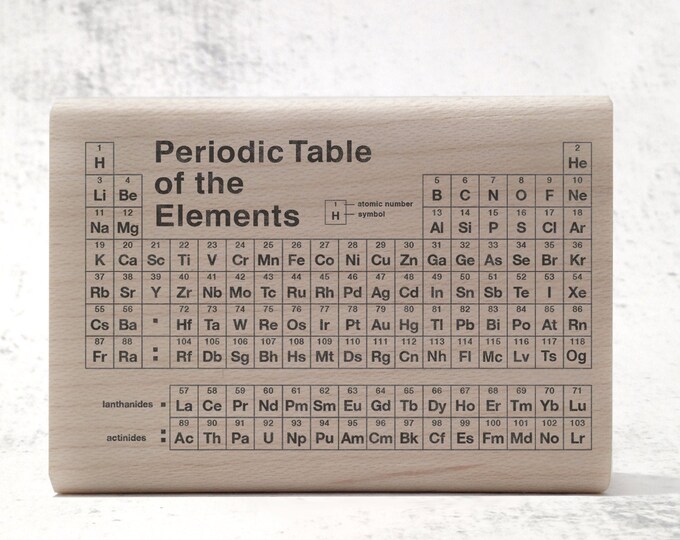 Periodic Table of Elements Rubber Stamp - Periodensystem Stamp ...