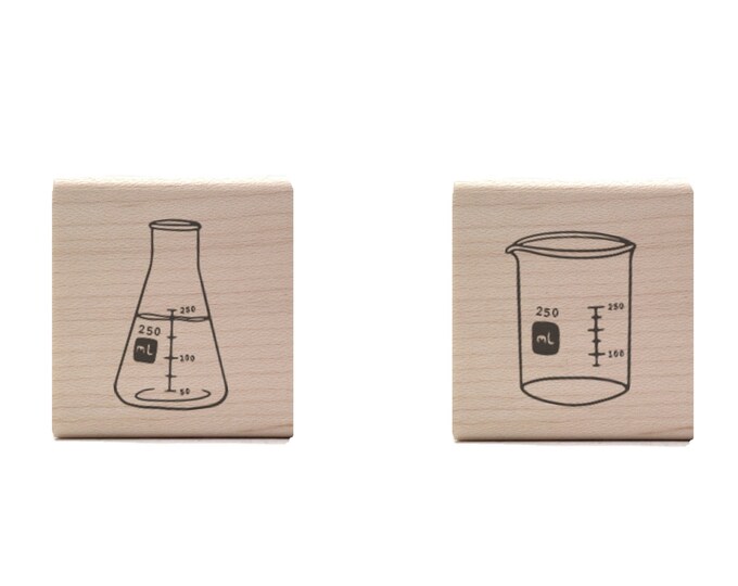 Erlenmeyer Flask Rubber Stamp - Chemistry Lab Stationery - STEM ...