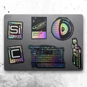 Cyberpunk Earth's Geology Holographic Vinyl Decal Cyberpunk Laptop ...