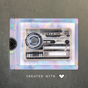 Dystopian Cargo Label Vinyl Decal - Distressed Cyberpunk Spaceship ...