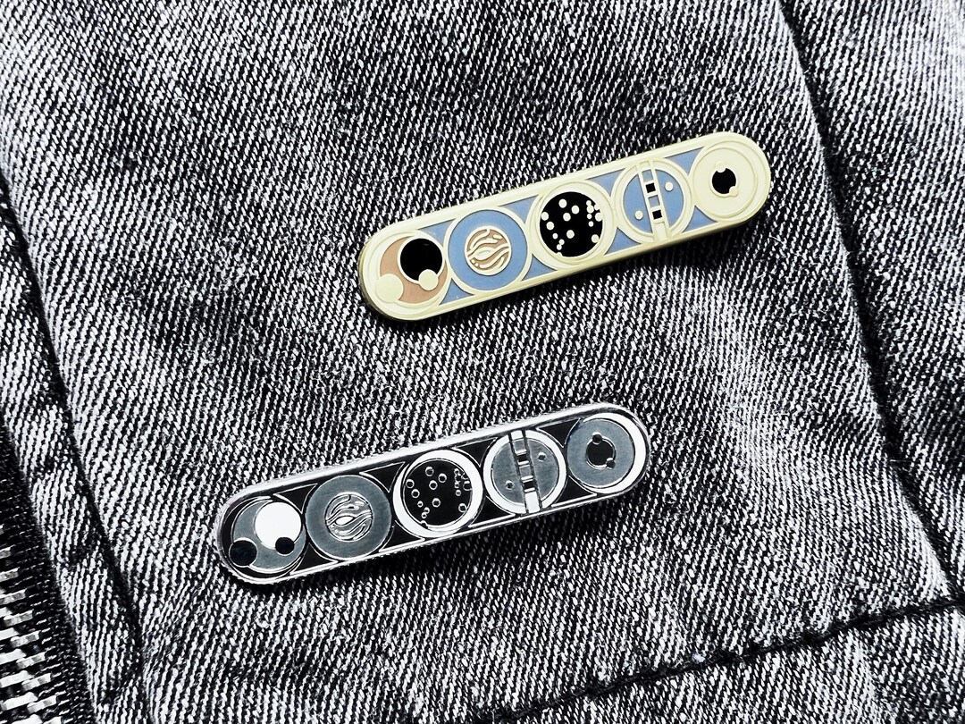 Astrobiology Art Deco Pin - Minimalist Lapel Pin / Celestial Badge ...