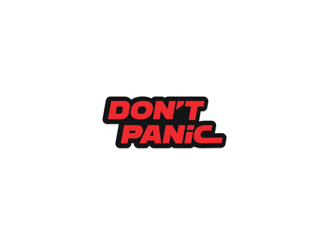 Don't Panic Decal Futuristic HHGTTG Laptop Vinyl Sticker Hitchhiker's ...