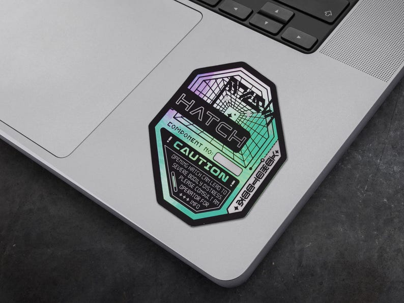 Cyberpunk Hatch Holographic Decal - Lost Containment Futuristic Vinyl ...