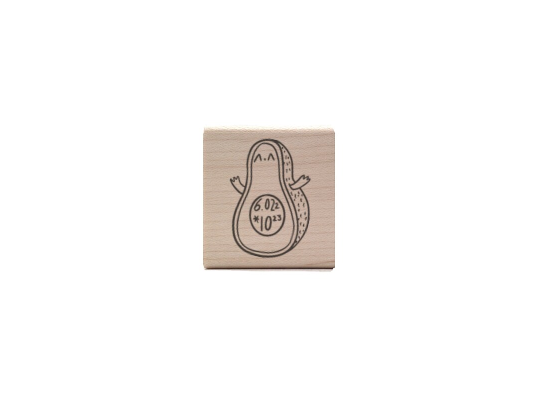 Avogadro's Avocado Number Rubber Stamp Inspirational Chemistry ...