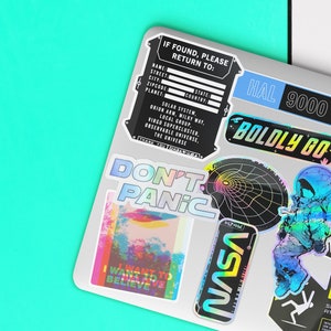 Cyberpunk Wormhole Holographic Vinyl Decal Sci-fi Laptop Sticker ...