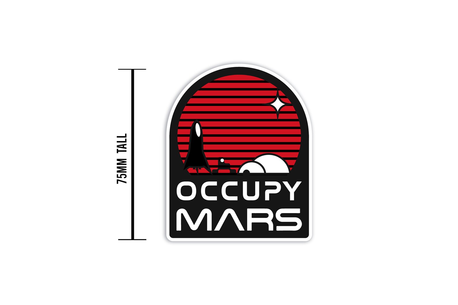 Occupy Mars V 2.0 Illustrated Sticker Space Logo Vinyl Decal | Etsy