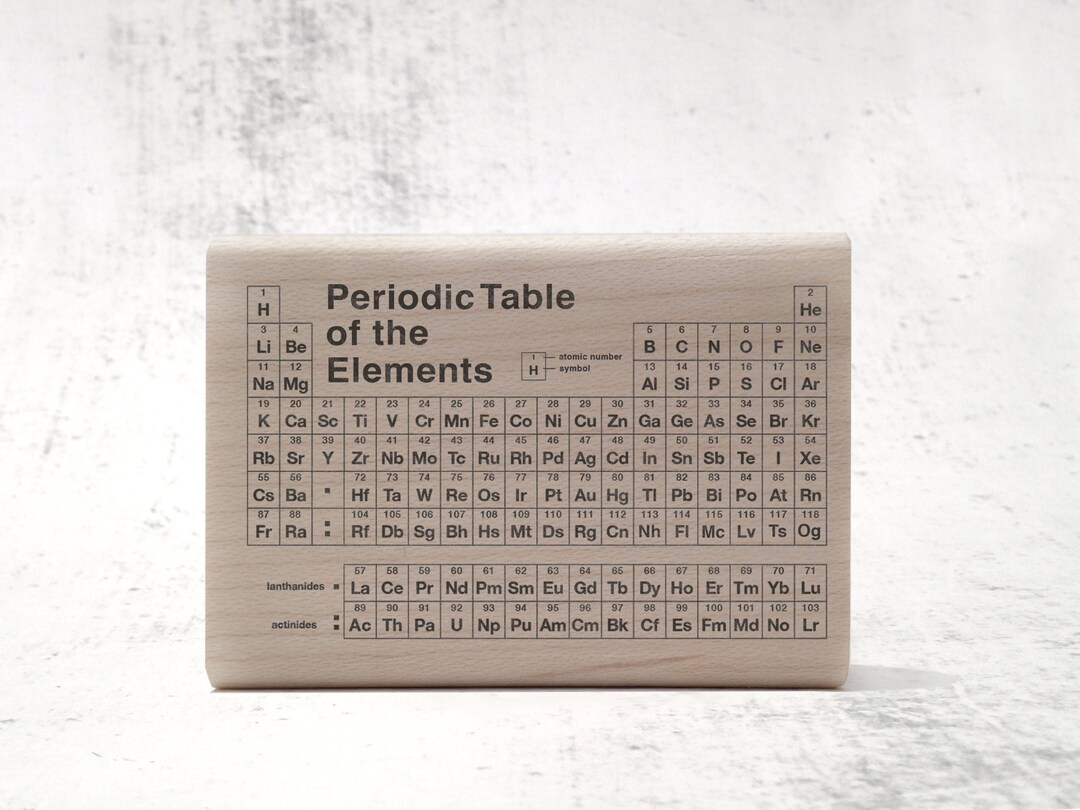 Periodic Table of Elements Rubber Stamp Periodensystem Stamp - Etsy
