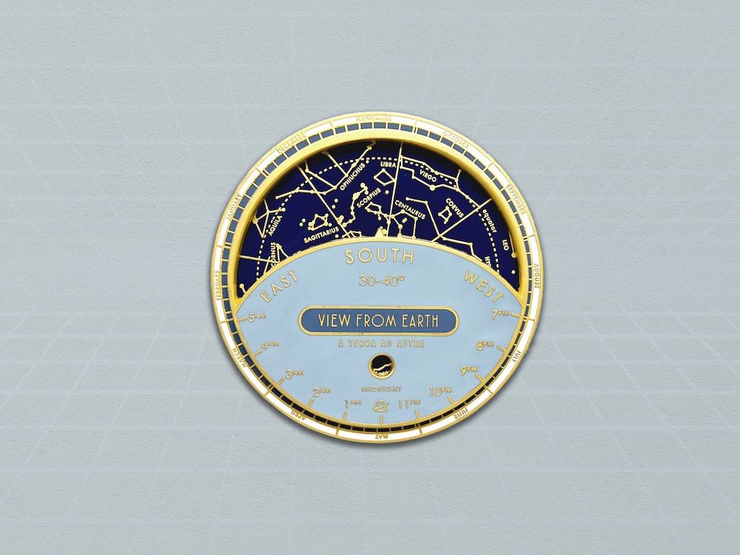 Rotating Planisphere Enamel Pin Constellation Star Chart Spinner ...