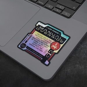Device Offline Holographic Vinyl Decal - Manual Override Cyberpunk ...