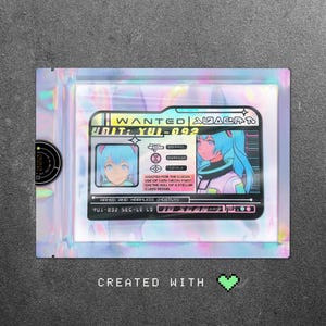 Yui Unit-092 Holographic Vinyl Decal: Cyberpunk Laptop Sticker - Etsy