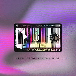 Astropunk Pass Key Holographic Vinyl Decal - Cyberpunk Laptop Sticker ...