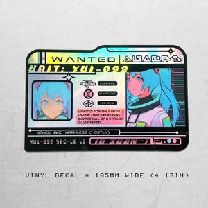 Yui Unit-092 Holographic Vinyl Decal: Cyberpunk Laptop Sticker - Etsy