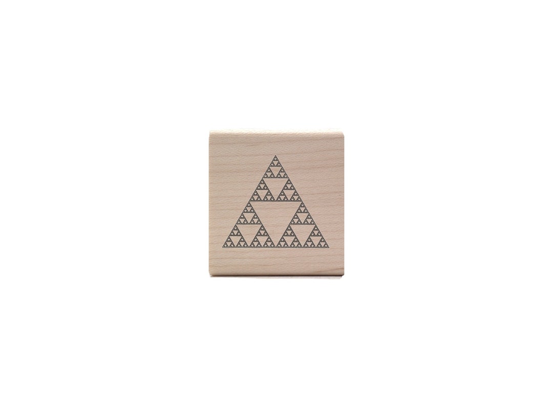 Sierpinski Triangle Rubber Stamp Mandelbrot & Koch Fractal Stationery ...