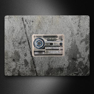 Dystopian Cargo Label Vinyl Decal - Distressed Cyberpunk Spaceship ...