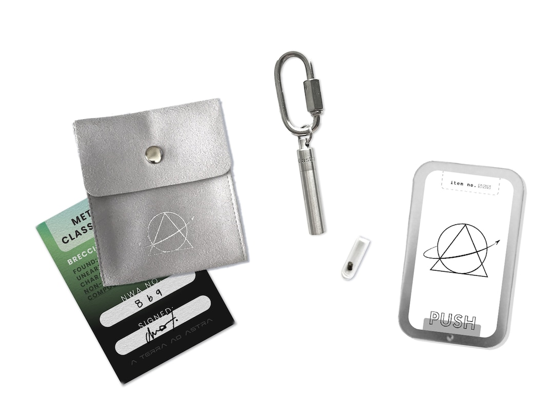 Minimalist Time Capsule Keychain - Men's Scifi Glass Vial Space ...