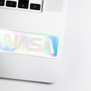 NASA Worm Holographic Vinyl Decal Retrofuturistic Sticker | Etsy