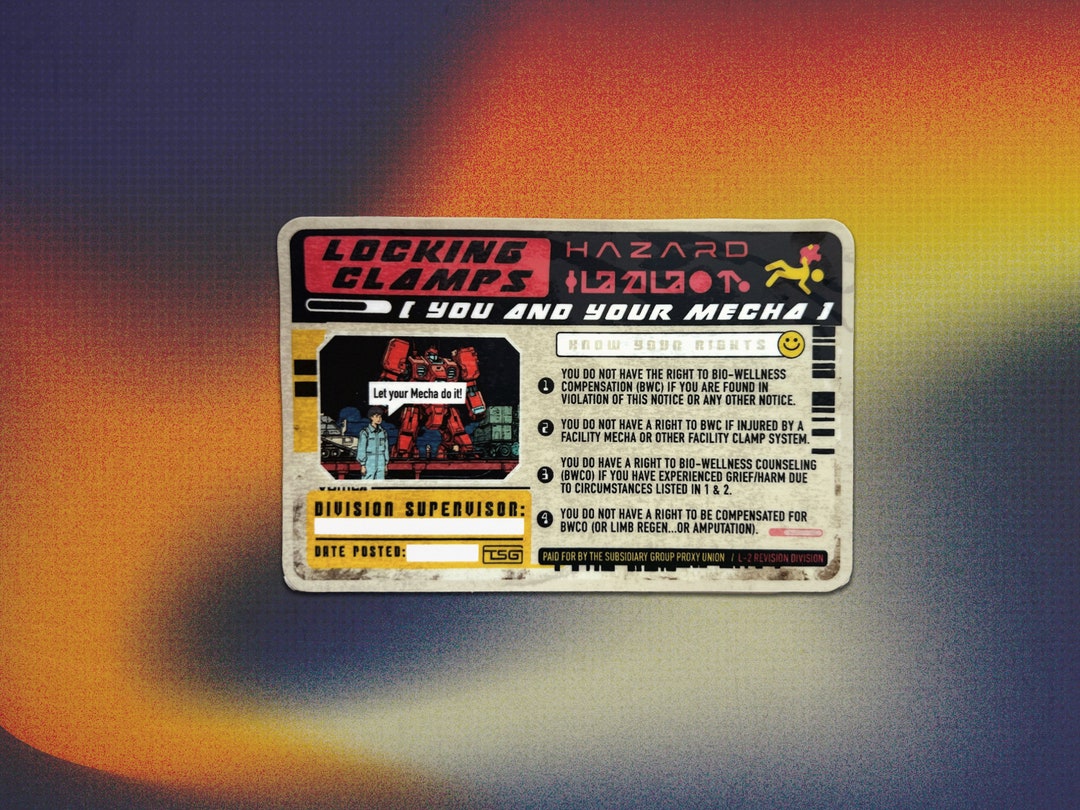 Use Your Mecha Label Vinyl Decal - Distressed Cyberpunk Anime Laptop ...