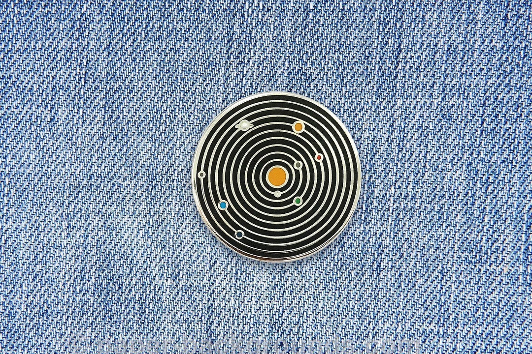 Solar System Enamel Pin Voyager Golden Record Lapel Pin - Etsy