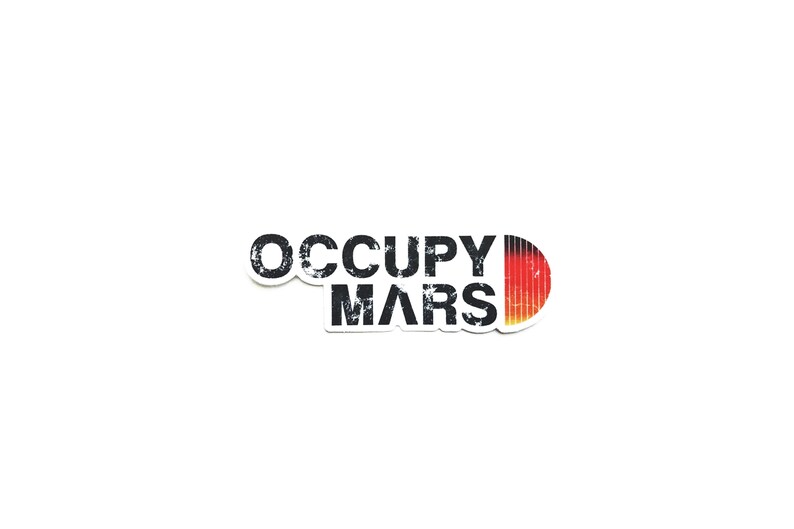 Occupy Mars Illustrated Sticker Space Logo Vinyl Decal | Etsy