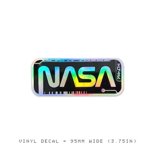 Cyberpunk NASA Worm Holographic Vinyl Decal - Astropunk / Futuristic ...
