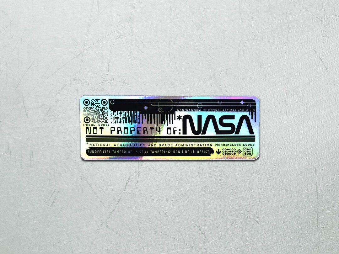 Not NASA Holographic Vinyl Decal - Cyberpunk Laptop Sticker ...